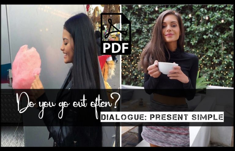 A dialogue in present simple with adverbs of frequency PDF (ESL class)